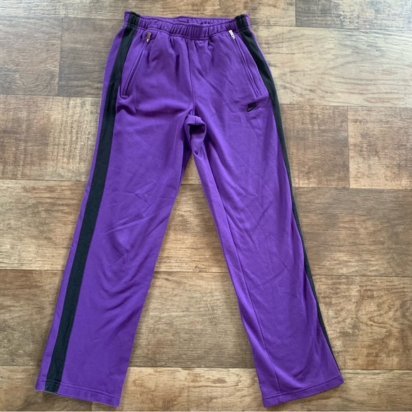 Nike | Pants & Jumpsuits | Nike Purple Track Pants Purple With Black ...